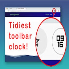 Icon Clock: tidiest toolbar time! para Google Chrome - Extensión Descargar
