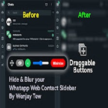 Whatsapp web contact hide and blur toggle Google Chrome 용 - 확장 프로그램 다운로드