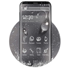 Rainy Water Glass Theme for Android - Download