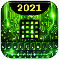 Cyber Green Wallpaper Keyboard for Android - 無料・ダウンロード