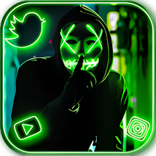 Neon Mask Cool Man Theme Live Wallpaper APK für Android - Download