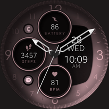 Rose Gold Analog Watch Face for Android - Download