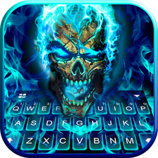 Blue Flame Skull Keyboard Theme APK Android - ダウンロード