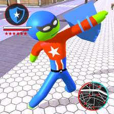 US Captain Stickman Rope Hero per Android - Download
