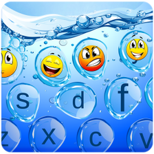 Water Bubble Blue Keyboard for Android - Download