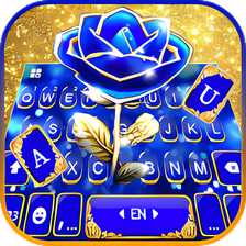 Gold Blue Rose Crystal Keyboard Theme APK for Android - Download