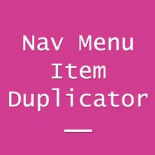 WordPress 용 Nav Menu Item Duplicator - 다운로드