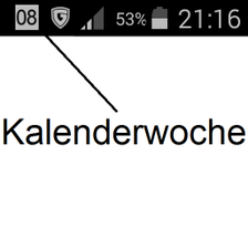 calendar week in status bar para Android - Descargar