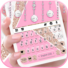 Girly Pink Glitter Keyboard Theme APK for Android - Download