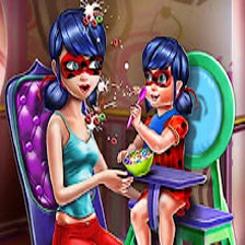 Ladybug Mommy Toddler Feed Google Chrome için - Eklenti İndir