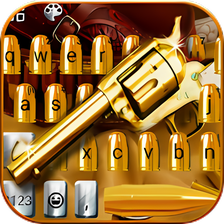 Western Gold Gun Keyboard Theme APK per Android - Download