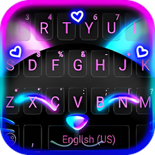 Cute Black Neon Kitty Keyboard Theme APK pour Android - Télécharger
