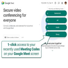 Recent Meeting Codes para Google Chrome - Extensión Descargar