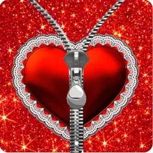Heart zipper lock screen for Android - Download