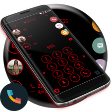 Circle Black Red Phone Dialer Theme APK para Android - Descargar