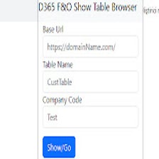 D365 F&O Show Table Browser for Google Chrome - Extension Download