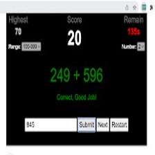 Math Flashcard Game para Google Chrome - Extensión Descargar