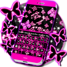 Neon Butterflies Keyboard for Android - Download