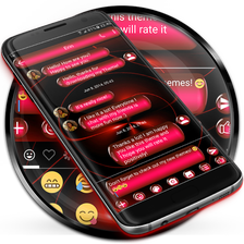 SMS Messages Spheres Red Theme APK for Android - Download