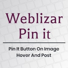 Weblizar Pin It Button On Image Hover And Post para WordPress - Descargar
