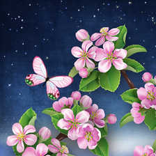 Night Sakura Live Wallpaper APK para Android - Descargar