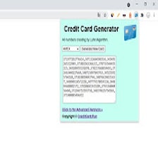 Credit Card Generator for Google Chrome - Extension Download