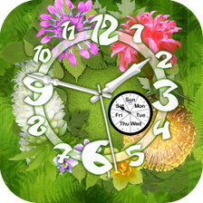 Flowers Analog Clock Live Wall for Android - Download