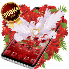 Red Rose Pigeon Heart Theme APK for Android - Download