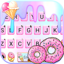 Pastel Pink Donut Keyboard Theme for Android - Download