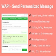WAPI - Send personalized messages para Google Chrome - Extensión Descargar
