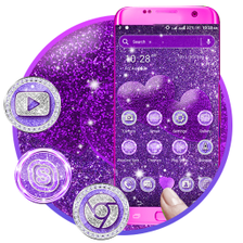 Purple Glitter Launcher Theme for Android - 無料・ダウンロード