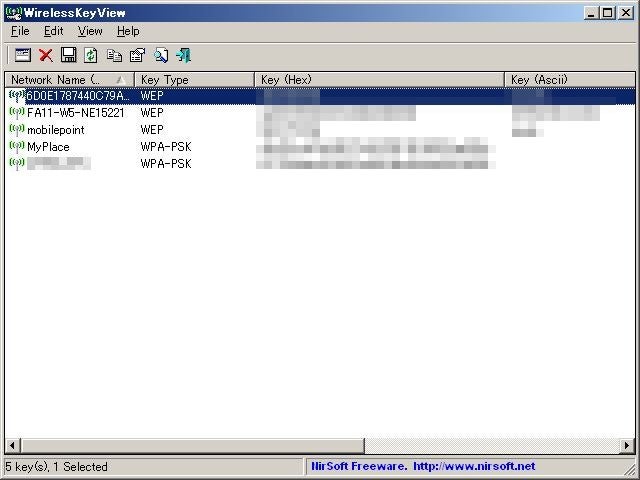 Wirelesskeyview